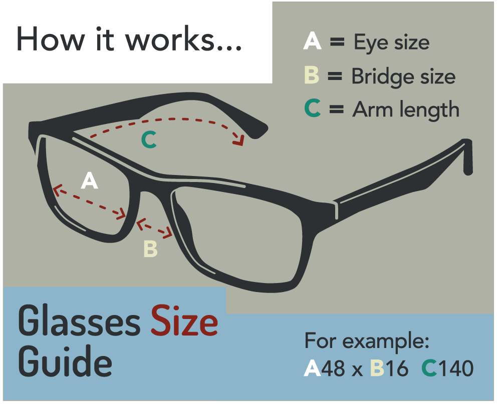 Glasses Size Guide Designer Glasses